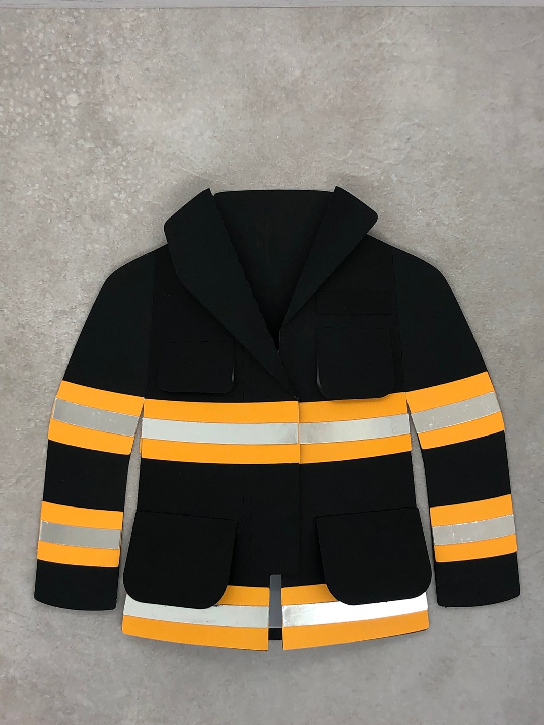 3D Card- Firefighter Coat - Etsy