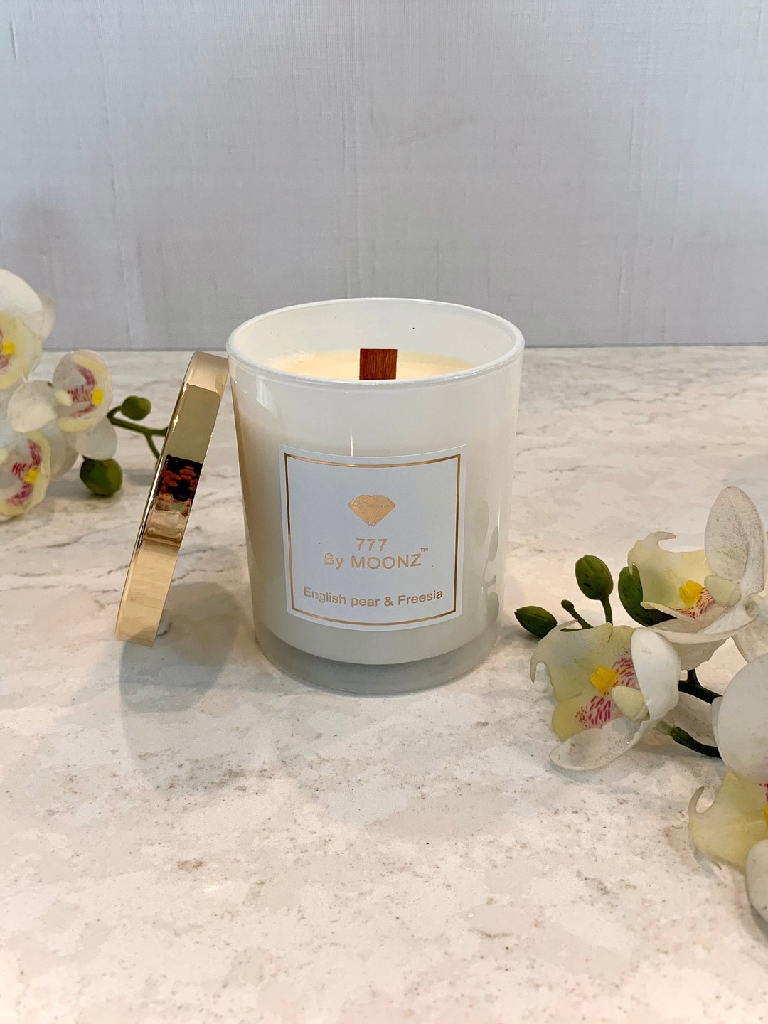 Luxury Gift Scented Soy Wax Candle 777 by MOONZ English Pear & Freesia - Etsy