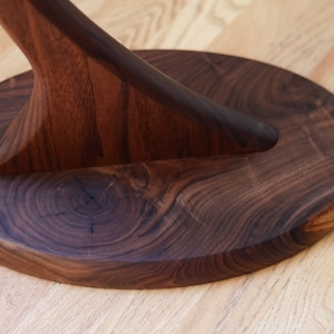 Walnut Wood Plant Stand: Modern Side Table With Resin Detail - Etsy