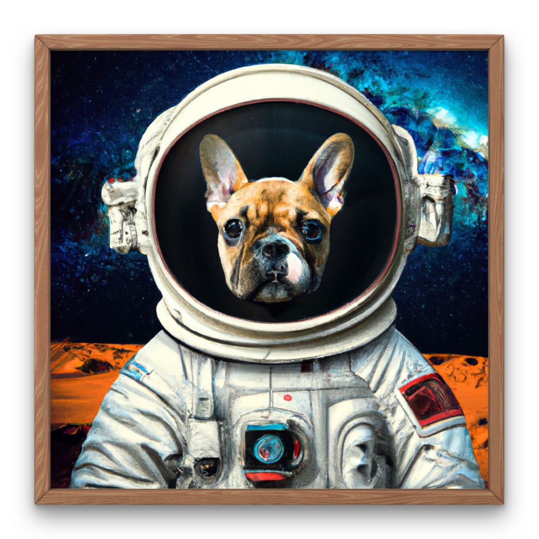 AI French Bulldog Astronaut Mars space Digital Art Pet - Etsy