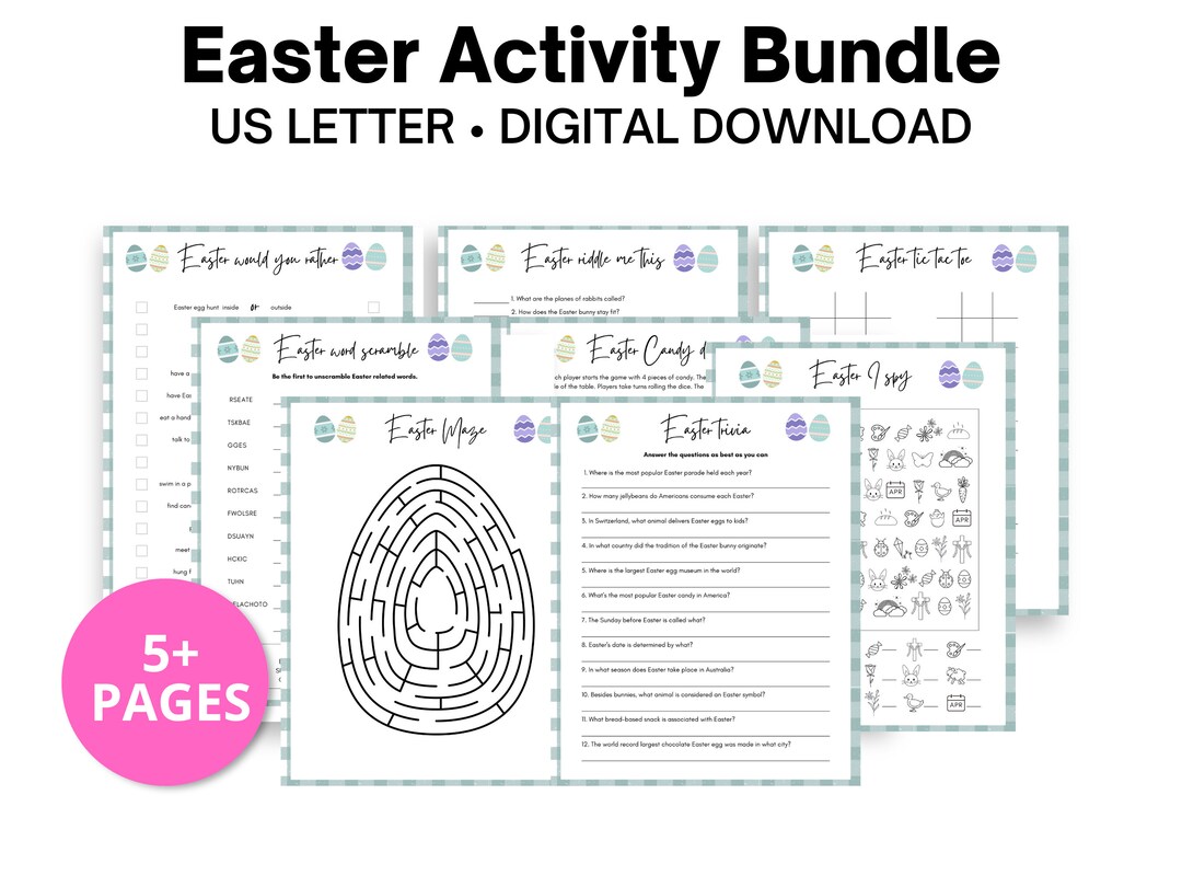 Easter Activity Bundle | Fun Easter Activity and Games for Kids and ...