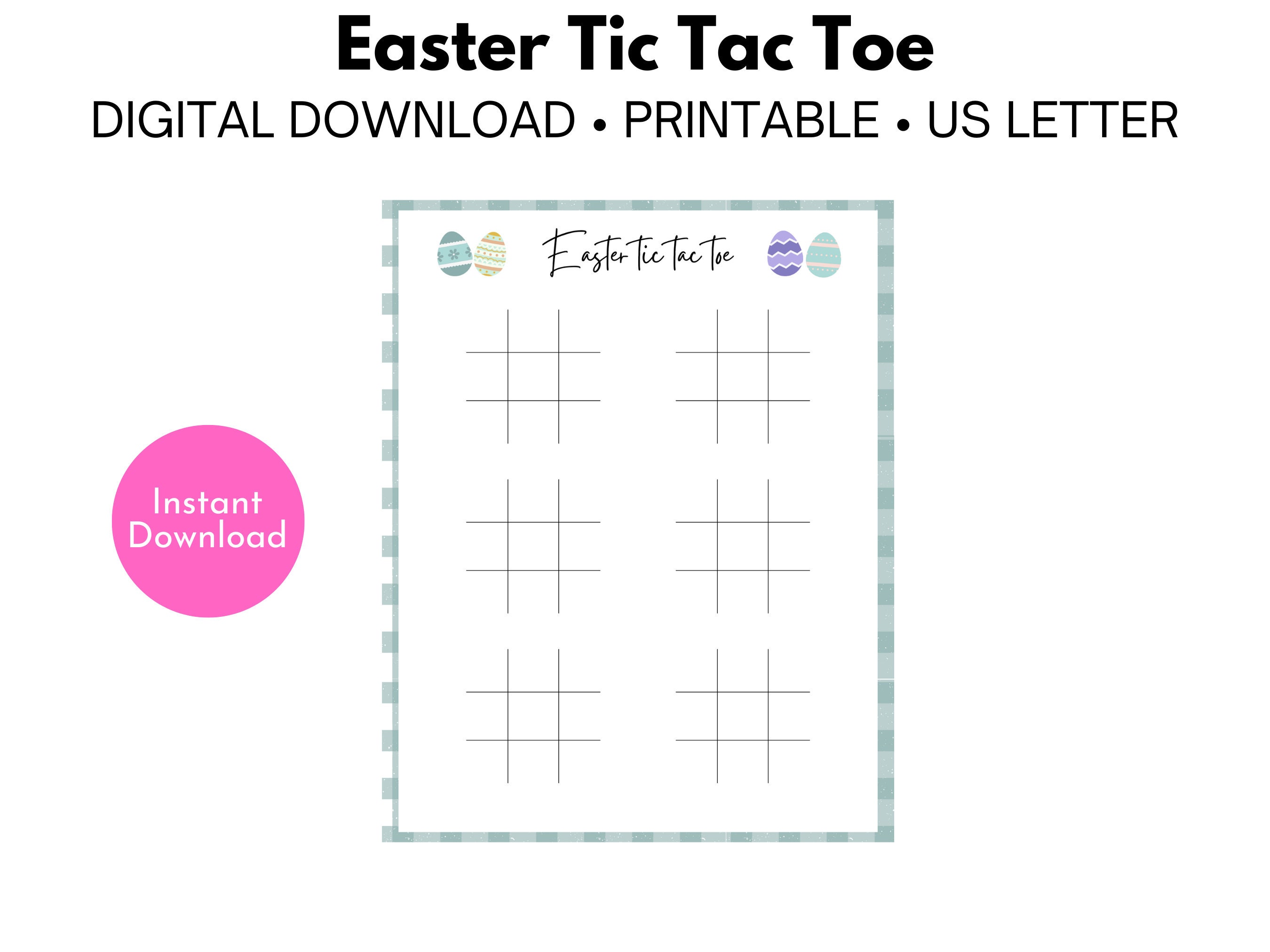 Easter Tic Tac Toe Game | Easter Printable Game for Kids & Adults ...