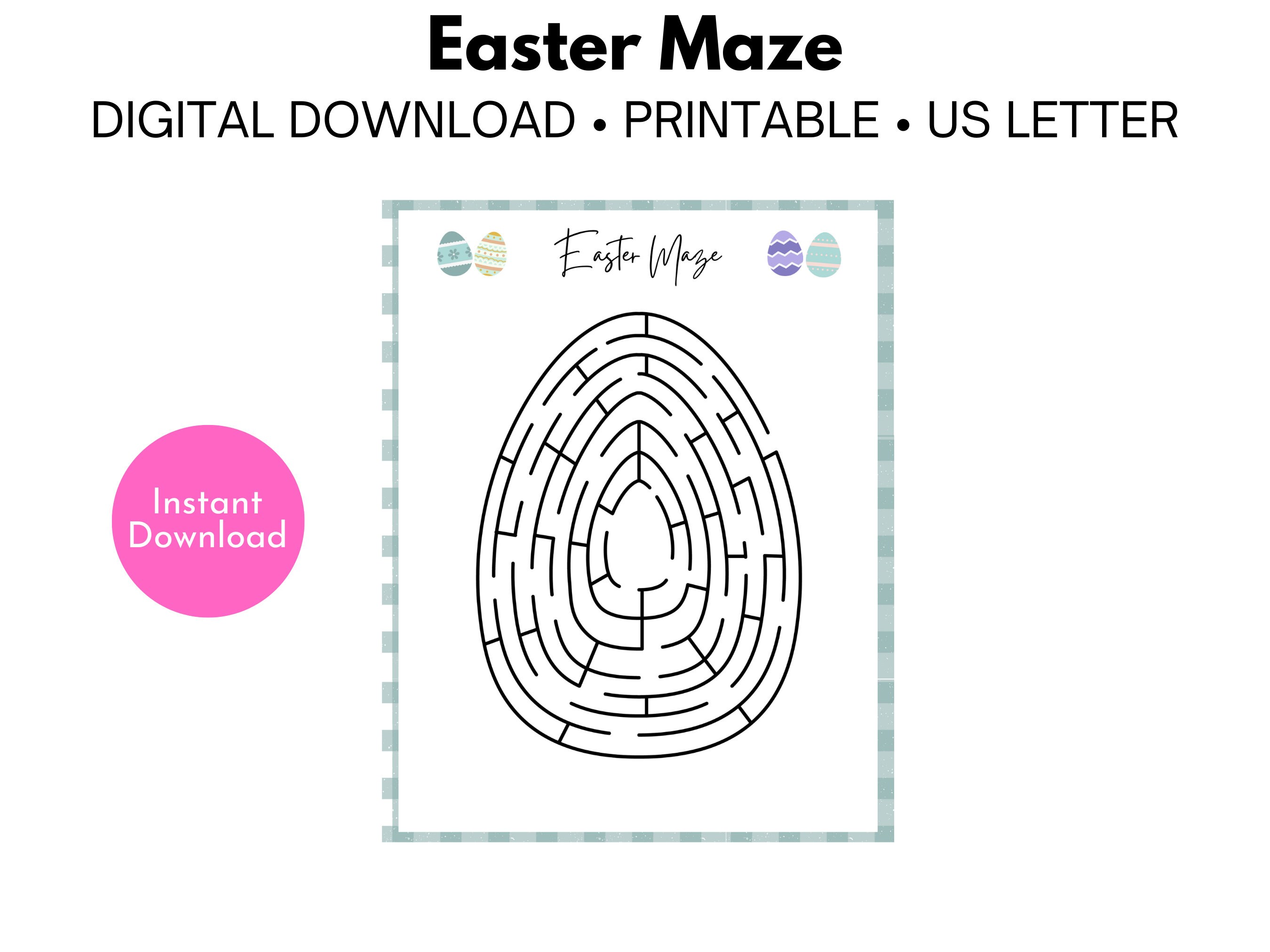Easter Maze Game | Easter Printable Game for Kids & Adults | Spring Fun ...
