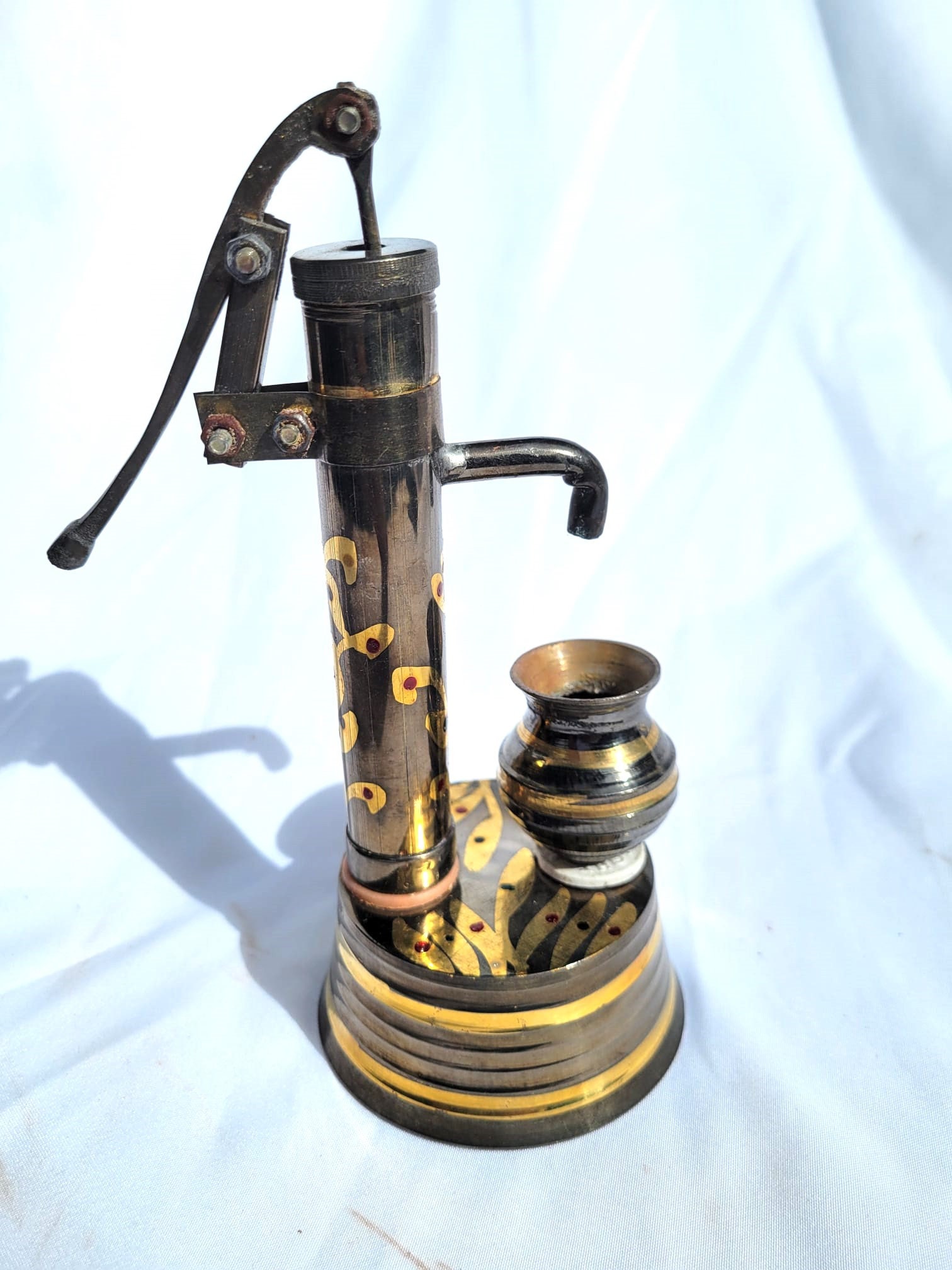 Mini Hand Pump Brass, Retro, Vantage, Handmade Water Pump, Countryside ...