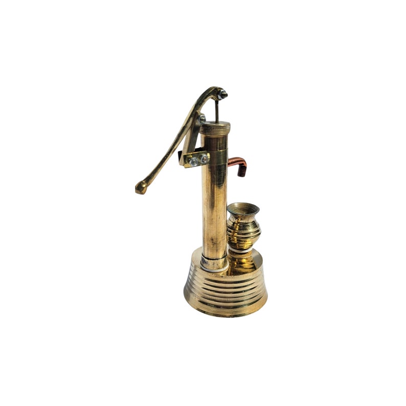 Handmade Brass Mini Hand Pump Rustic Countryside Style Decorative Water ...