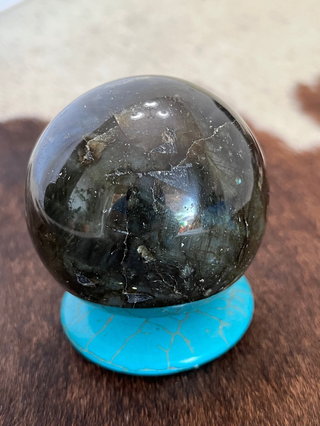 Rare Certified Cat's Eye/lehsunia Spherical Stone , 55 Mm, Natural ...