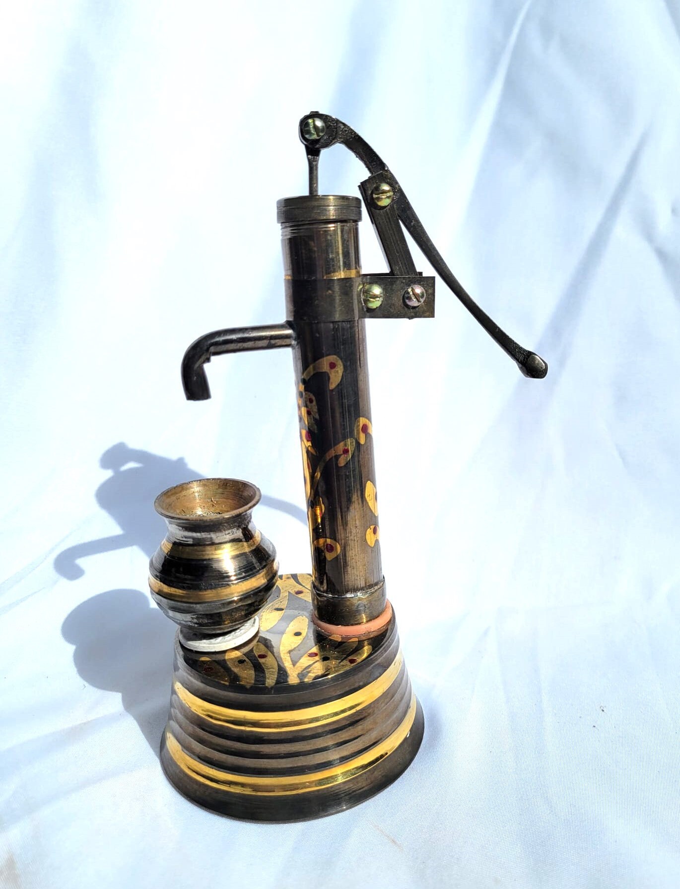 Mini Hand Pump Brass, Retro, Vantage, Handmade Water Pump, Countryside ...