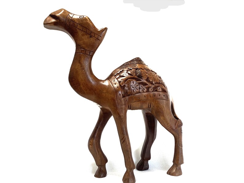 Rosewood Hand Carved Camel, Middle Eastern Camel, Desert Camel, Ship of ...
