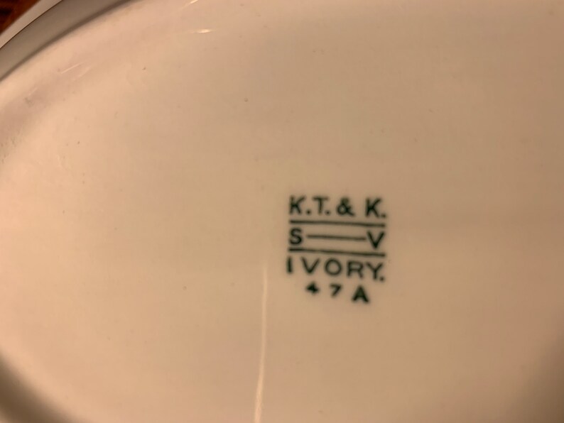 K.T & K Ivory Floral Serving Dish - Etsy