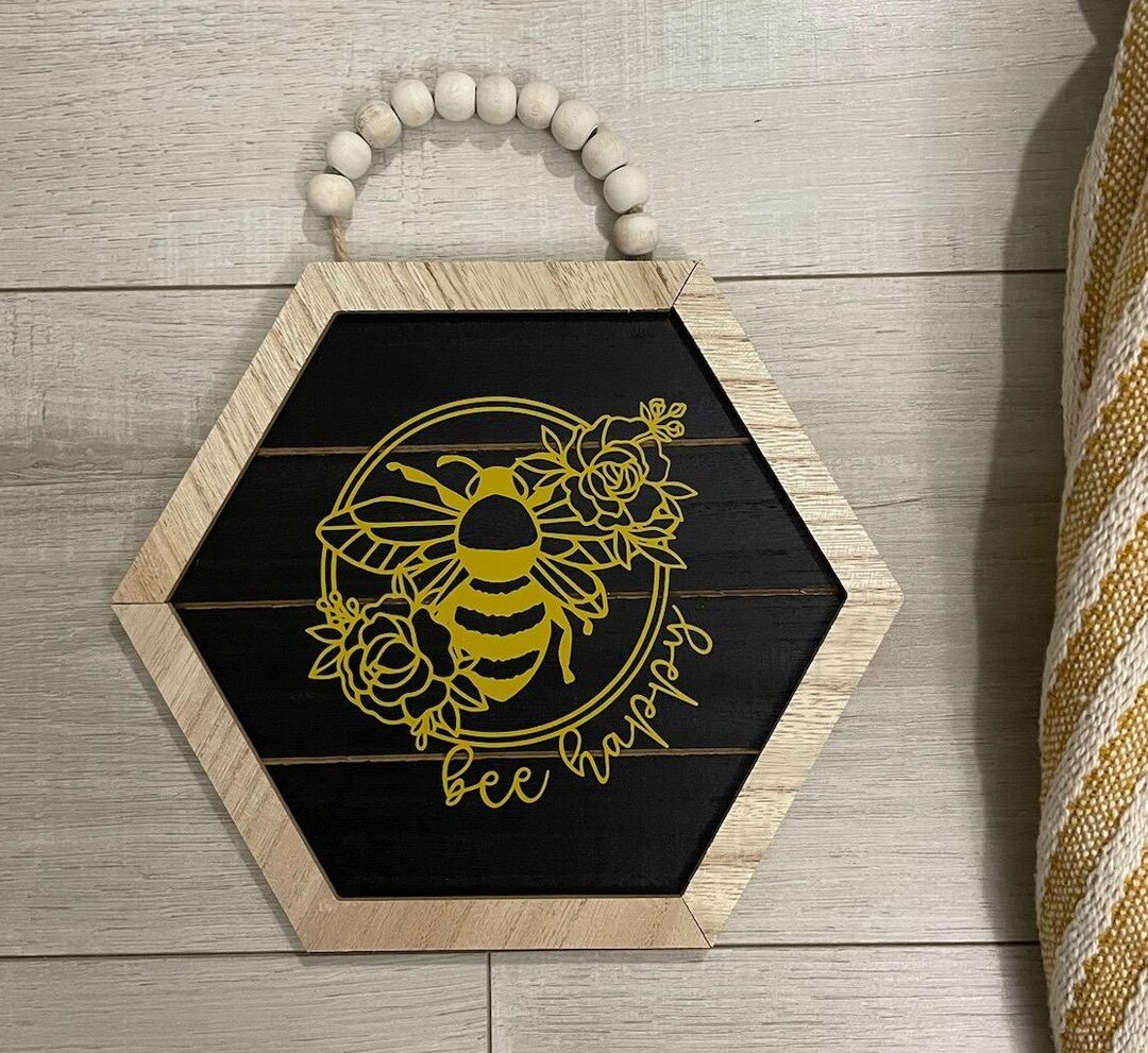 Bee Happy Sign - Etsy