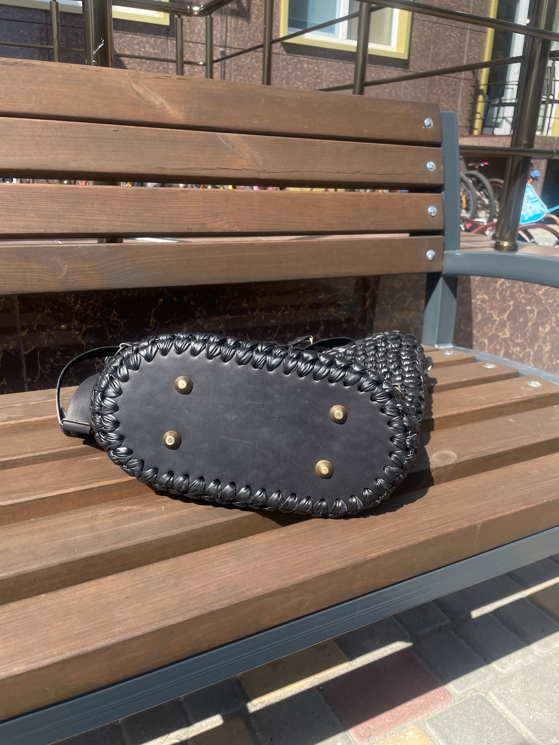 Black Transformable Backpack 4 Bags in 1 Made of Eco Leather With ...