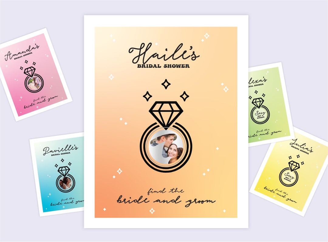 Find the Bride and Groom Game - Scratch off Game, Bridal Shower, Bridal ...