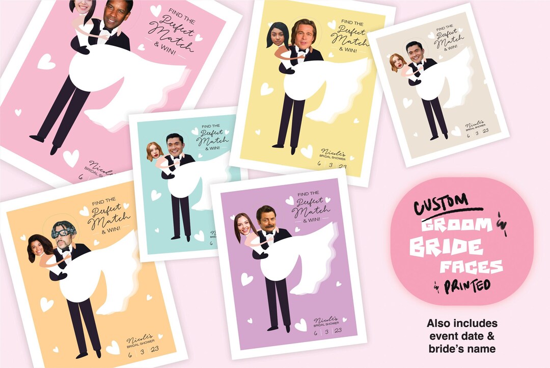 Bride and Groom Scratch-off Game - Scratch off Cards, Custom Game ...