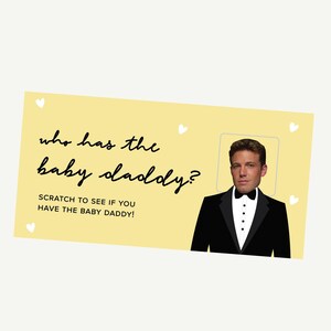 Who Has the Baby Daddy? Scratch off Celebrity Game - Baby Shower Game ...