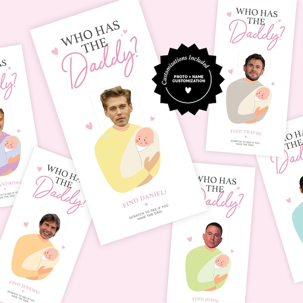 Baby Shower Game Who Has Daddy - Etsy