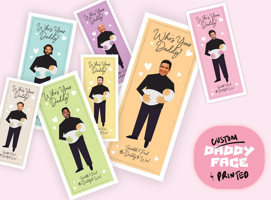 Baby Shower "who's Your Daddy" Scratchers - Scratch off Lottery Tickets ...