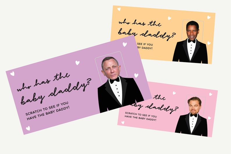 Who Has the Baby Daddy Scratch off Celebrity Game Baby - Etsy