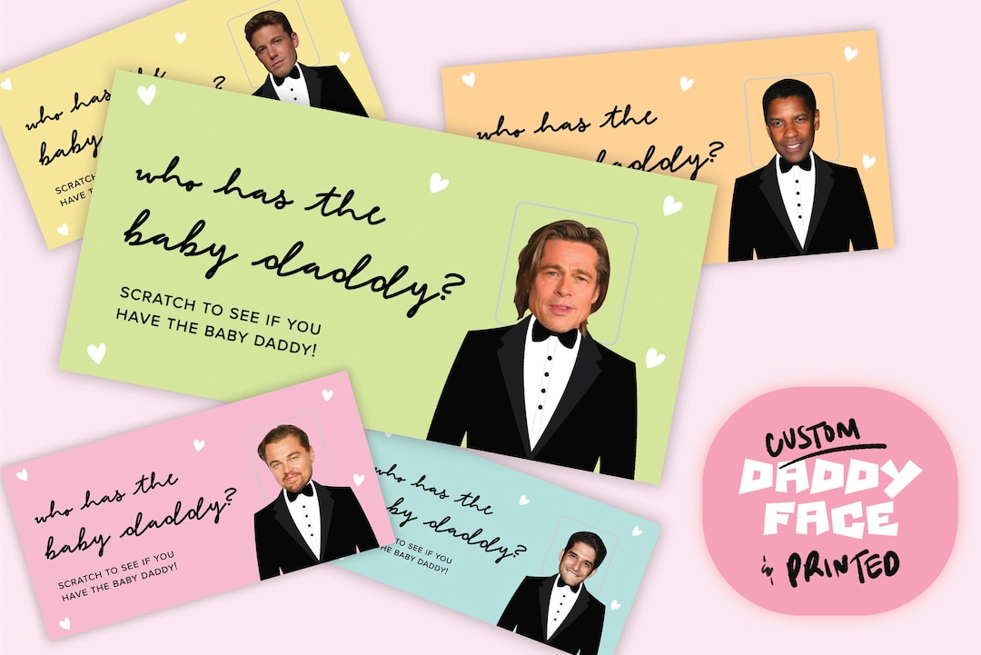 Who Has the Baby Daddy Scratch off Celebrity Game Baby Shower Game ...