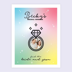 Find the Bride and Groom Game - Scratch off Game, Bridal Shower, Bridal ...