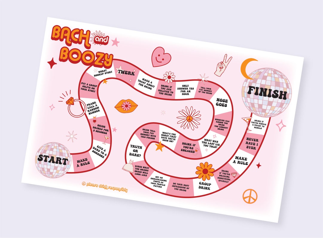 Bach & Boozy Bachelorette Board Game Bachelorette Game, Board Game ...