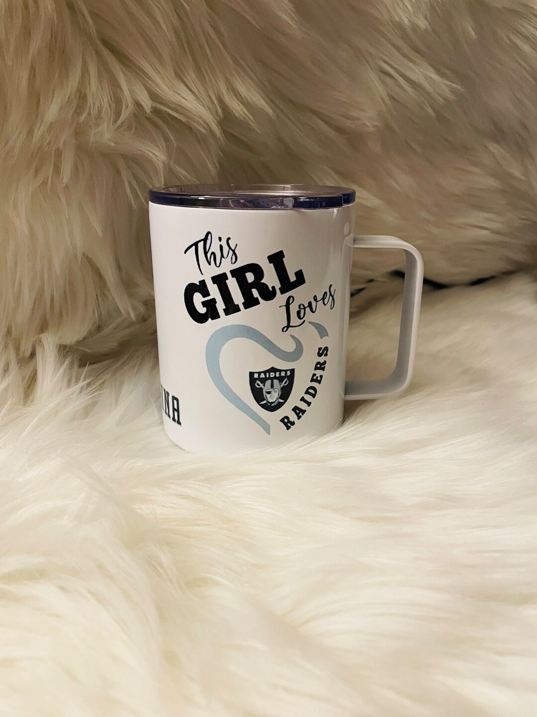 Personalized, Raiders 12 Oz Stainless Steel, Coffee Mug With Lid - Etsy