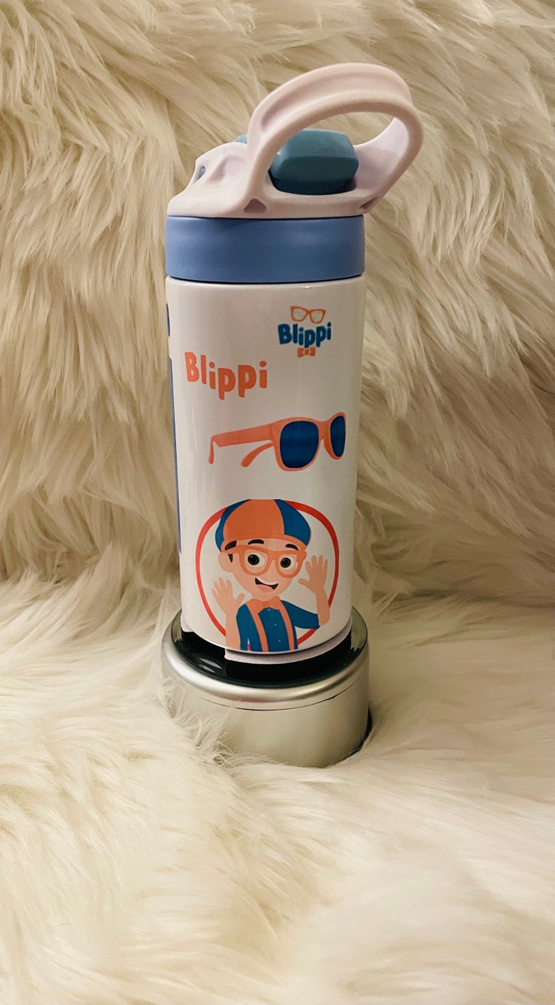 Blippi Kids 12oz Flip Top Lid Water Bottle - Etsy
