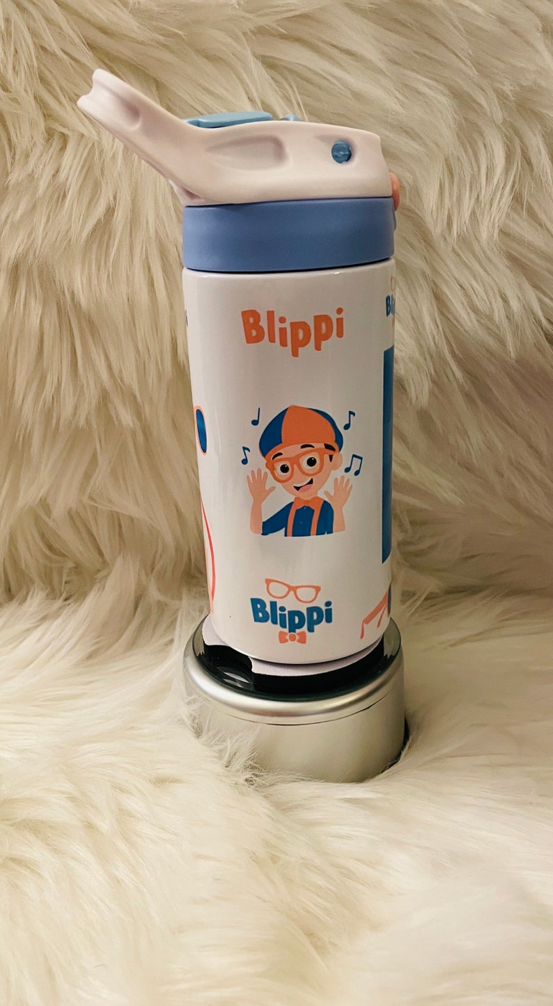 Blippi Kids 12oz Flip Top Lid Water Bottle - Etsy