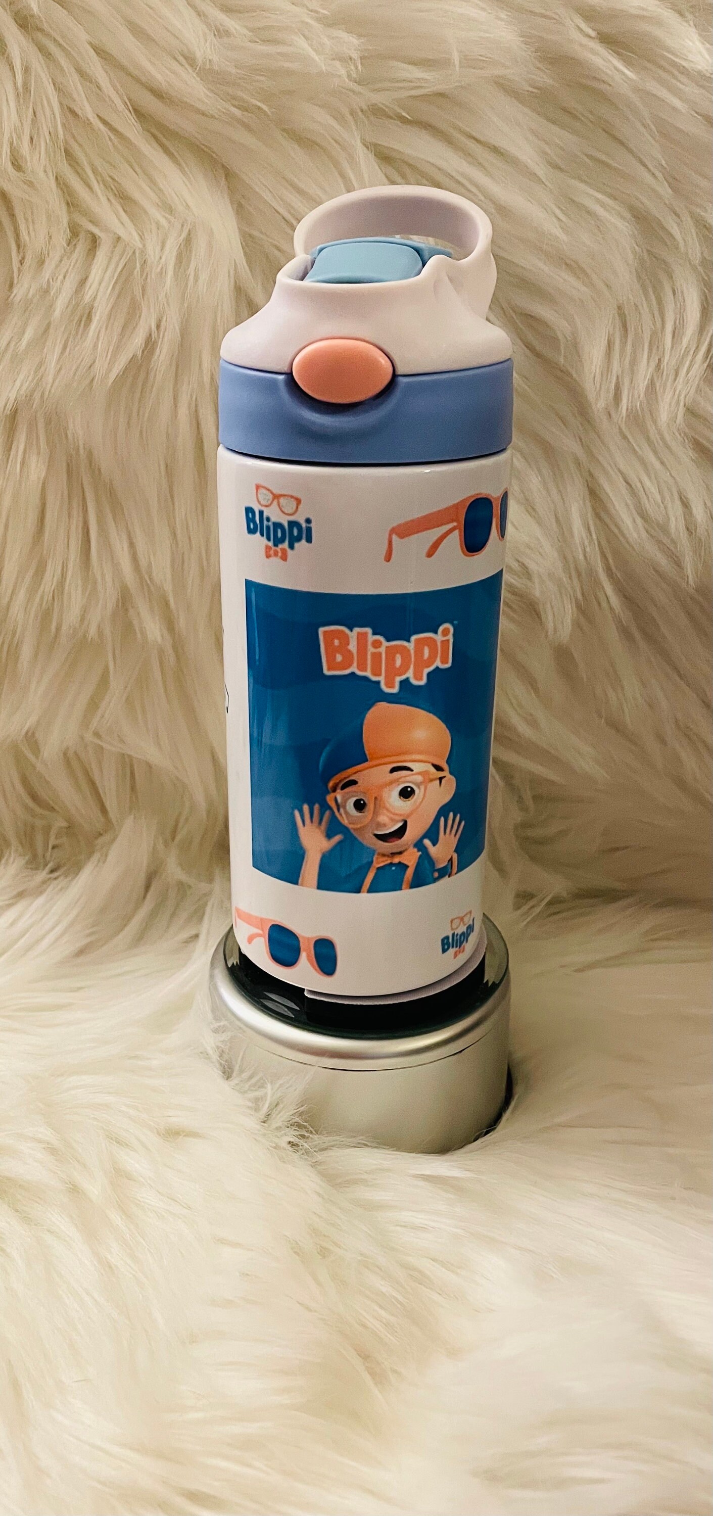 Blippi Kids 12oz Flip Top Lid Water Bottle Etsy