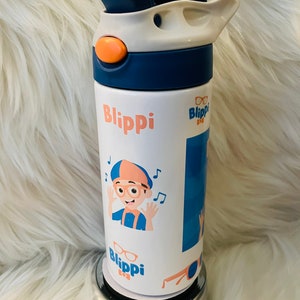 Blippi Kids 12oz Flip Top Lid Water Bottle - Etsy