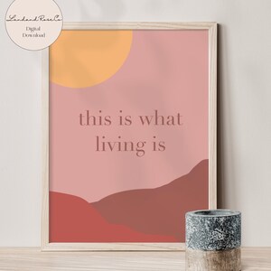 Boho Decor Minimalist Mountains Digital Art Print Landscape Mountains ...