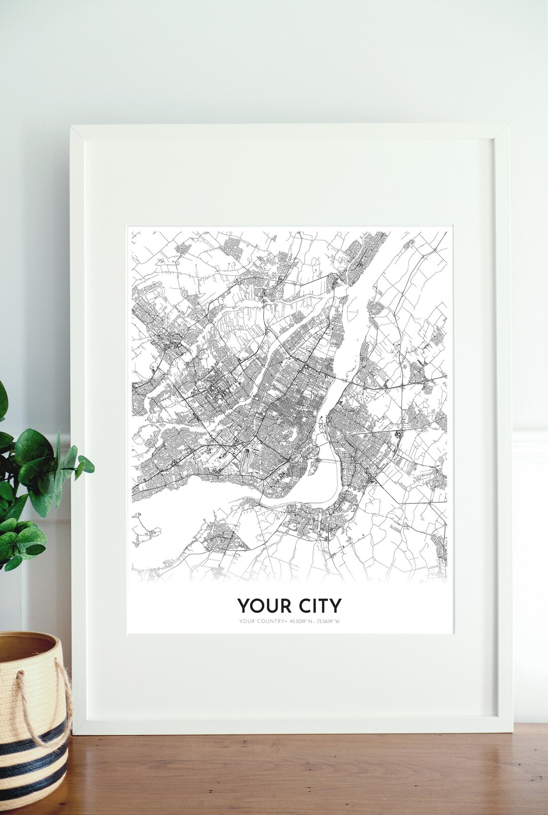 Custom Any City Map, Custom Maps, Custom Map Poster, Any City, Any Town ...