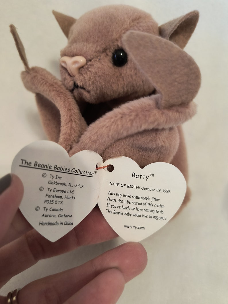TY RARE Original 1996 Batty Beanie Baby W/ Errors - Etsy