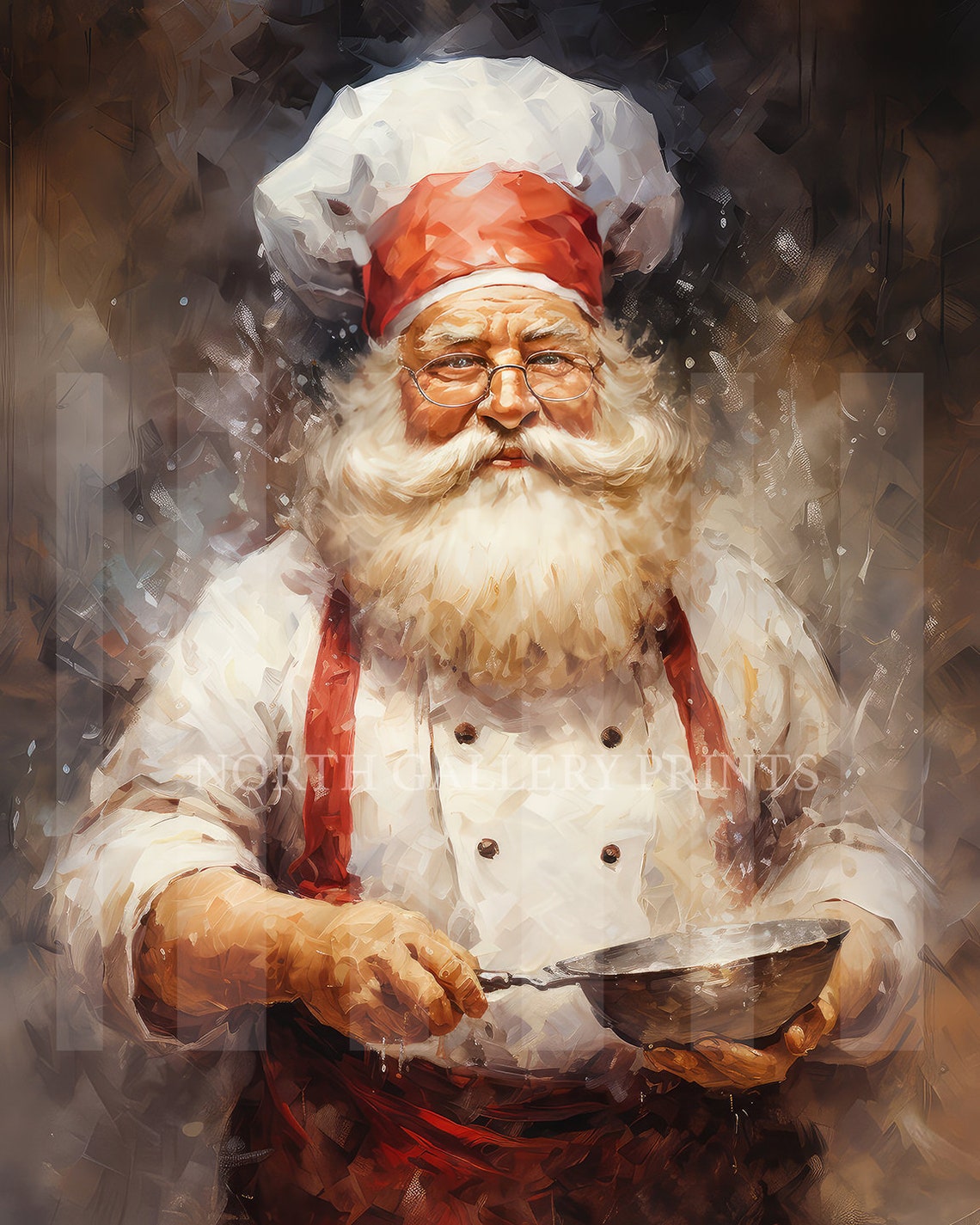 Printable Christmas Santa Claus Wall Art, Vintage Xmas Prints, Neutral ...