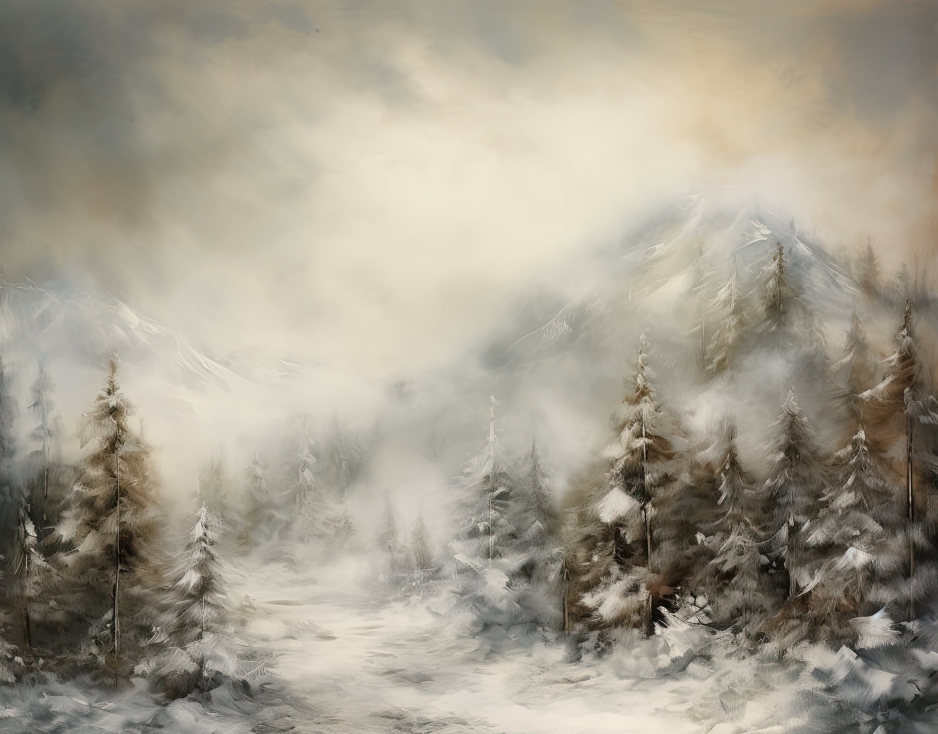 Winter Landscape Print, Winter Prints Wall Decor, Snowy Forest Home ...