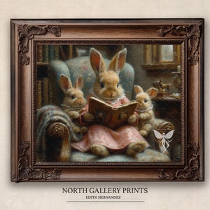 Easter Digital Print, Rabbit Nursery Wall Art, Printable Home Decor ...