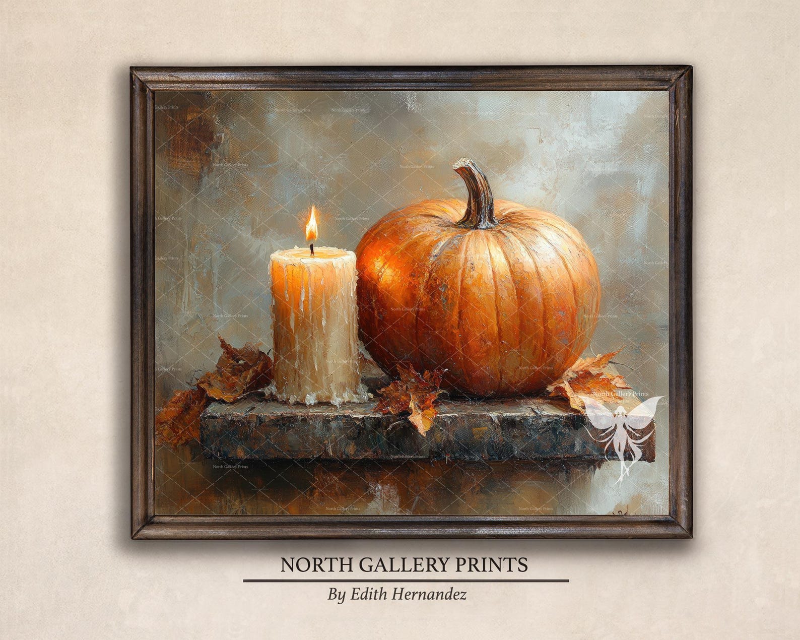 Printable Fall Wall Art, Autumn Still Life Painting, Autumn Vintage ...