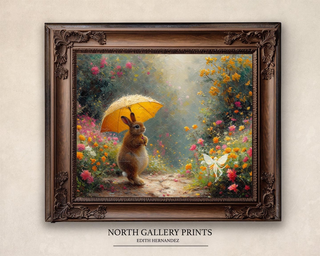 Easter Bunny Decor, Spring Wall Art, Easter Printable Art, Easter ...