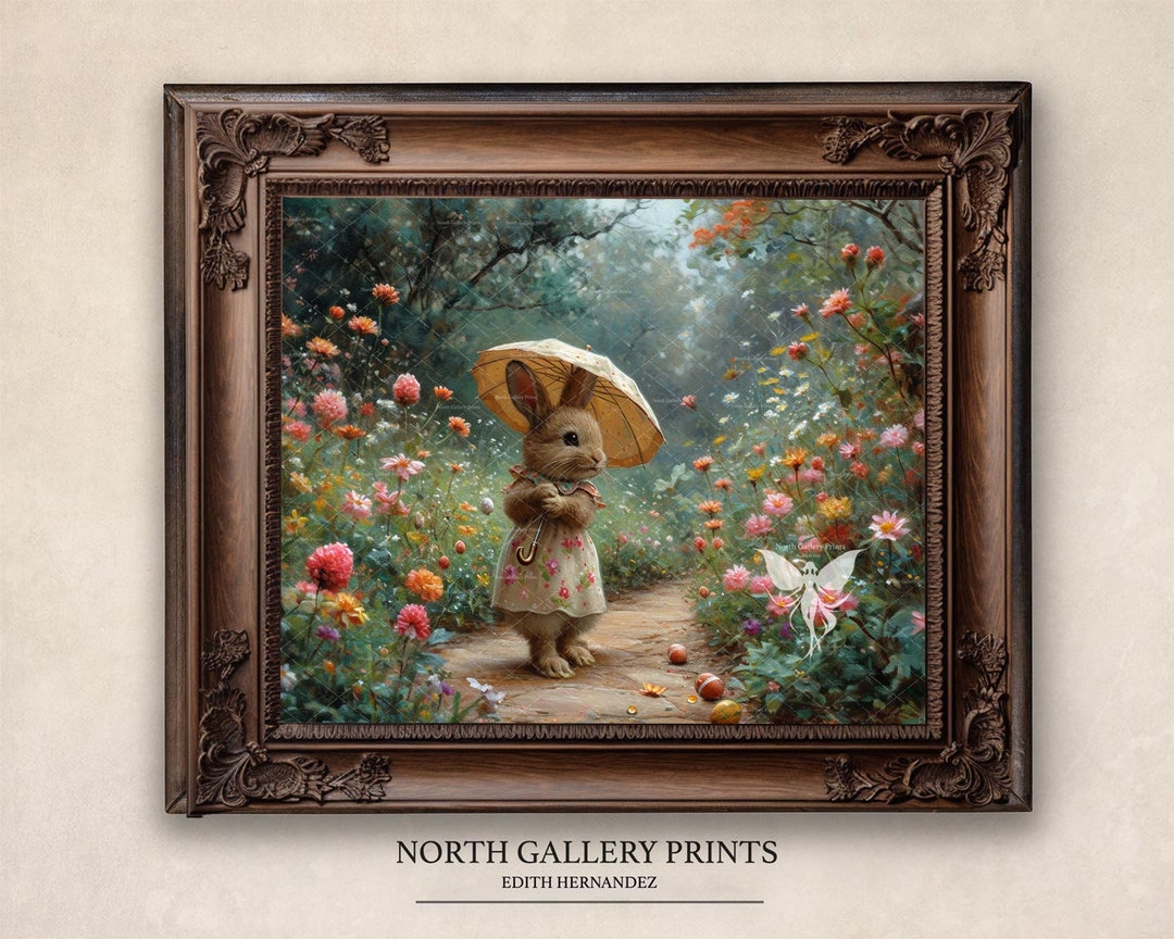 Easter Bunny Prints, Spring Wall Art, Easter Printable Art, Easter ...