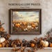 Fall Printable Pumpkin Harvest Field Autumn Landscape Painting Fall ...