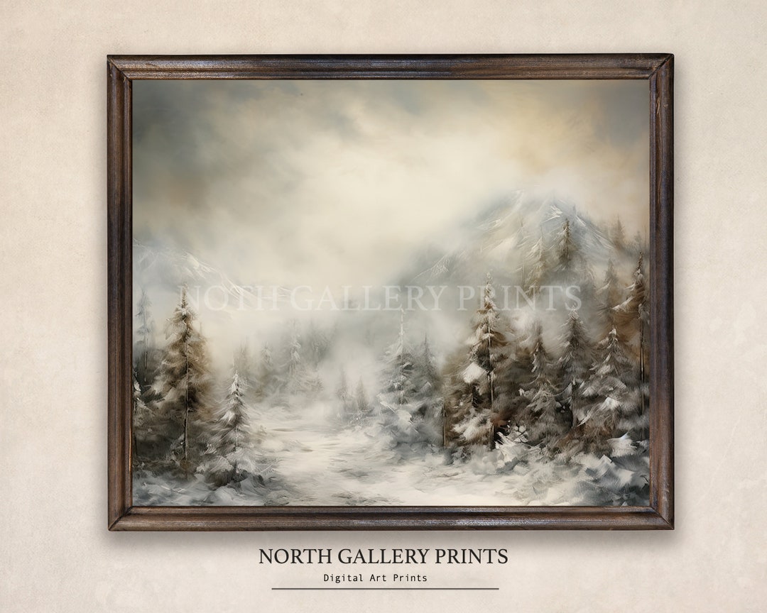 Winter Landscape Print, Winter Prints Wall Decor, Snowy Forest Home ...