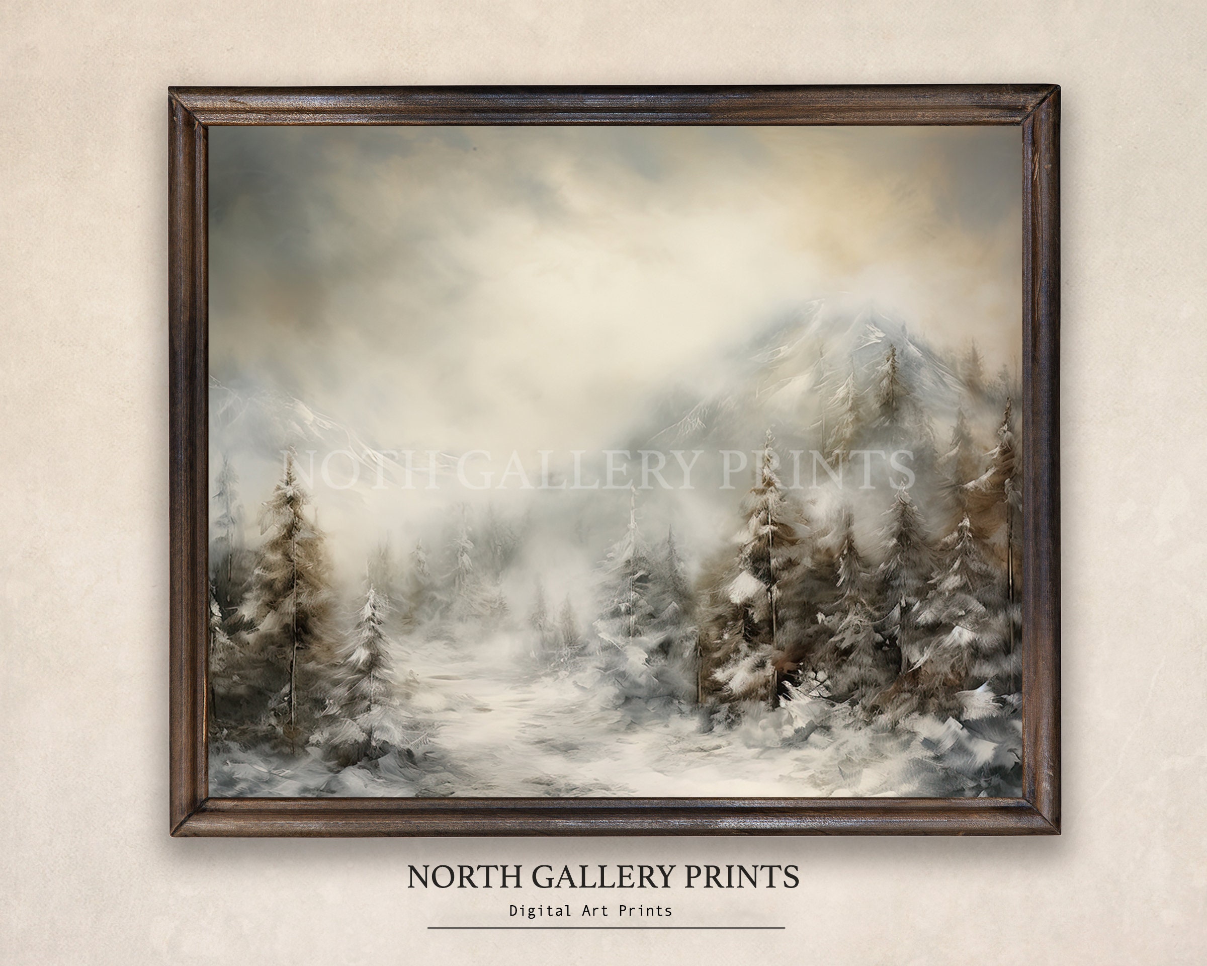 Winter Landscape Print, Winter Prints Wall Decor, Snowy Forest Home ...