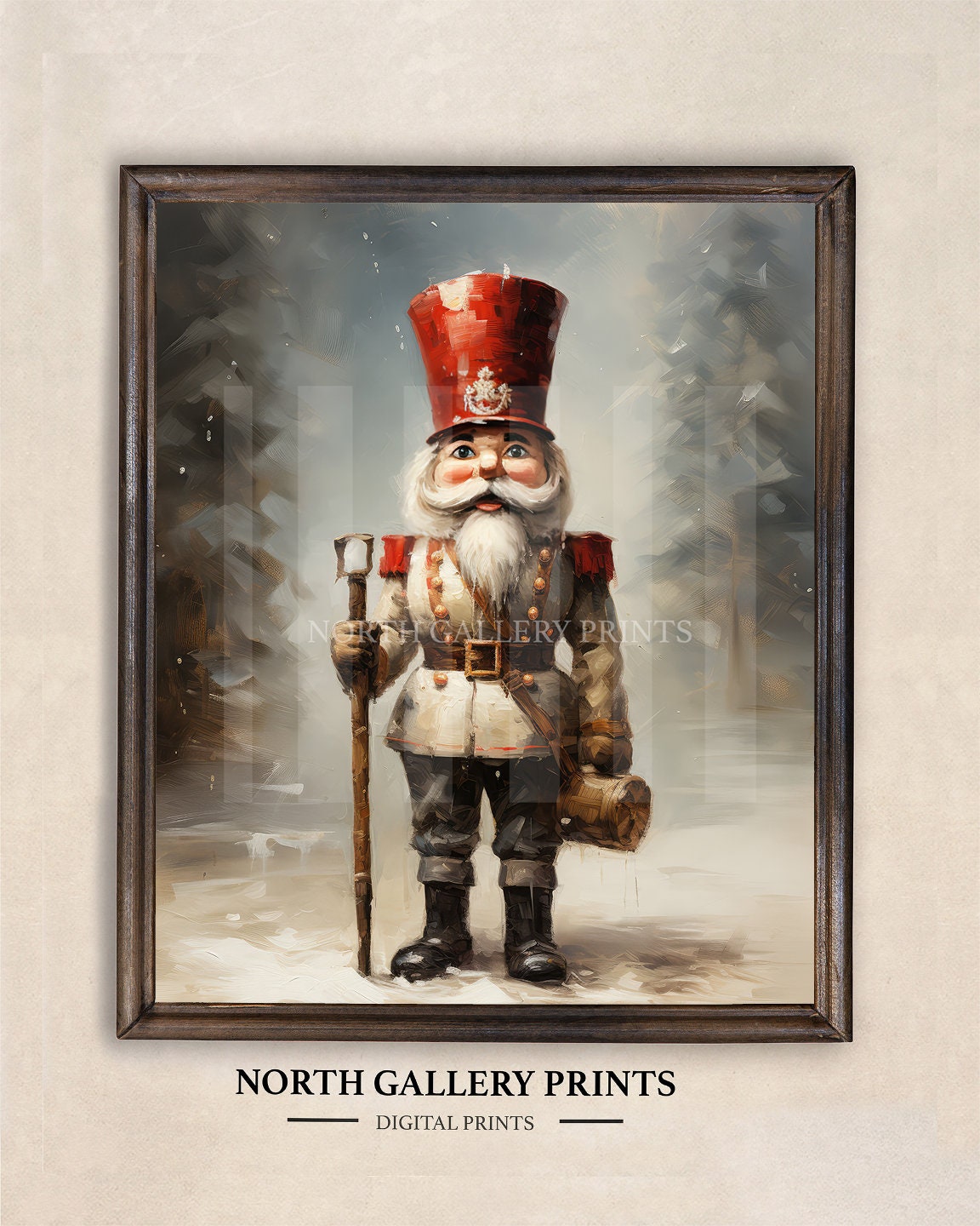 Vintage Christmas Wall Print Nutcracker Printable Christmas - Etsy