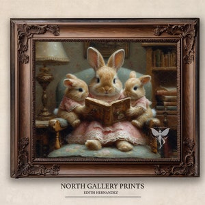 Easter Digital Print, Mama Rabbit Nursery Wall Art, Printable Home ...