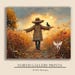 Fall Digital Prints, Scarecrow Printable Wall Art, Autumn Wall Decor ...