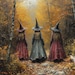 Halloween Witch in Autumn Woodland, Whimsical Fall Forest Witches ...