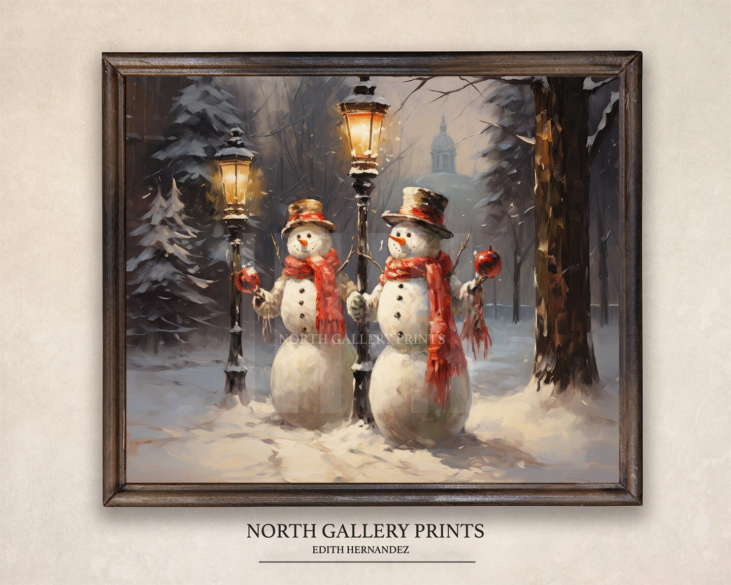 Snowman Wall Decor Christmas Wall Prints, Printable Vintage Christmas ...