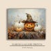 Jack O Lantern Art, Halloween Wall Art Printable Pumpkin Decor, Rustic ...