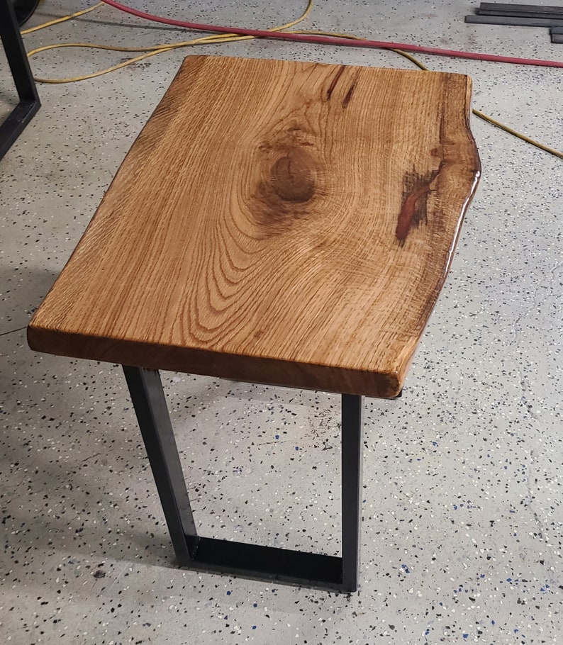 Custom Live Edge Epoxy End Table - Etsy