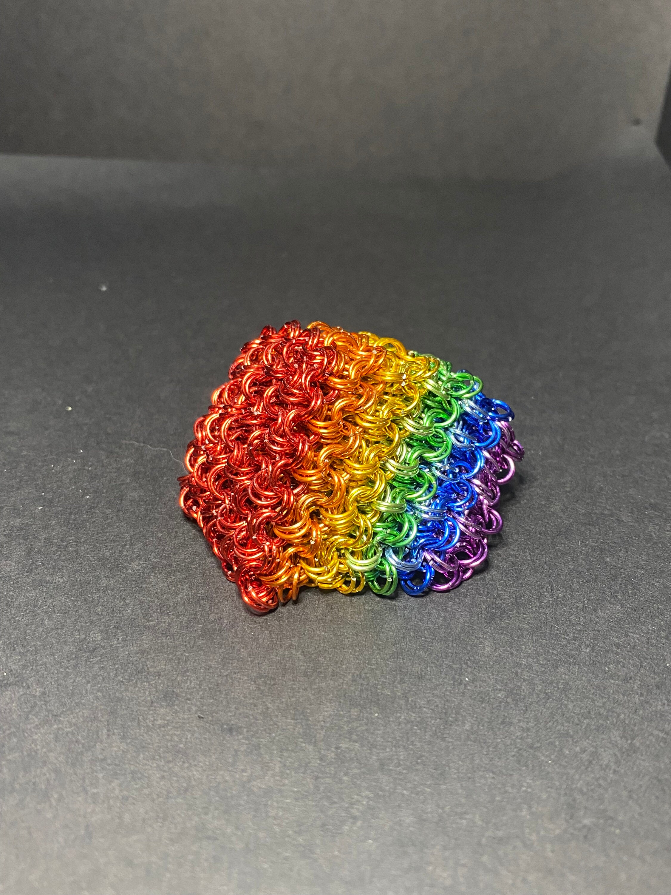 Rainbow Chainmail Jelly Fidget Cube 6x6x6 Chain Mail Chainmaille Craft ...