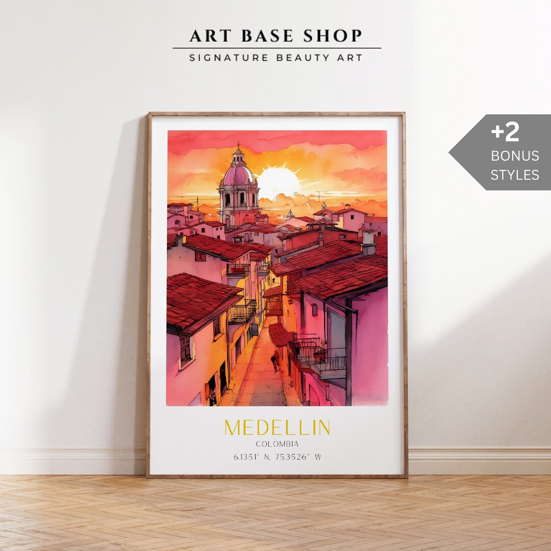 Set of 3 Colombia Poster Set, Vintage Colombian Floral Prints ...